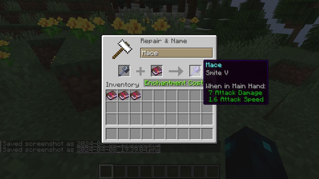 Minecraft: Best mace enchantments