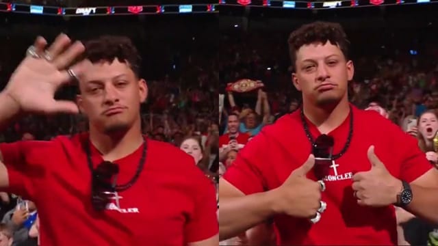 WATCH: Chiefs star Patrick Mahomes makes special WWE RAW appearance ...