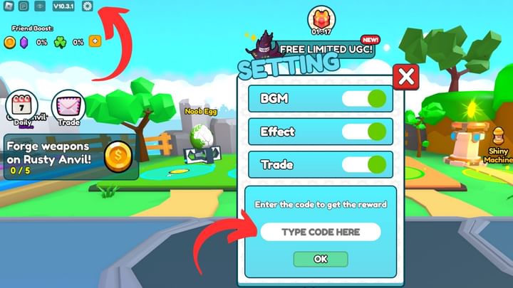 Weapon Forge Simulator Codes