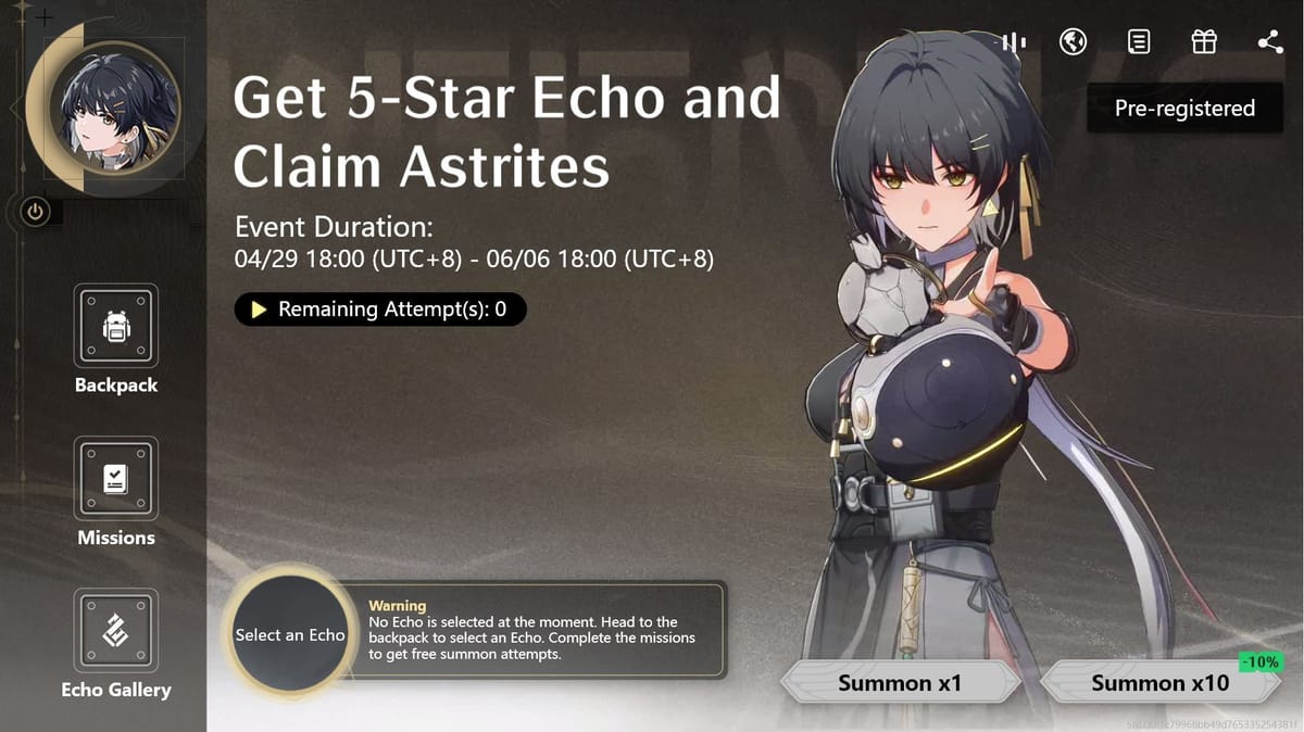 Wuthering Waves Echo Summon Event: How to get free 5-star Echo, Astrite, and more
