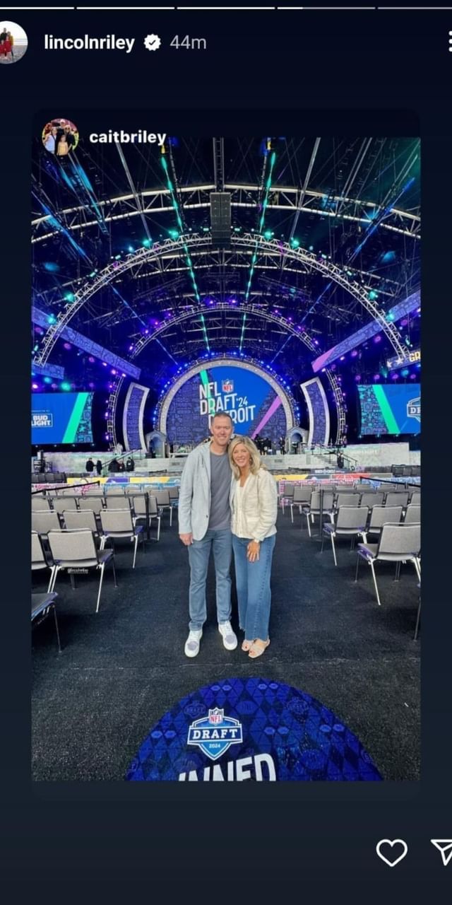 PHOTO: USC HC Lincoln Riley and wife Caitlin Riley mark their presence ...