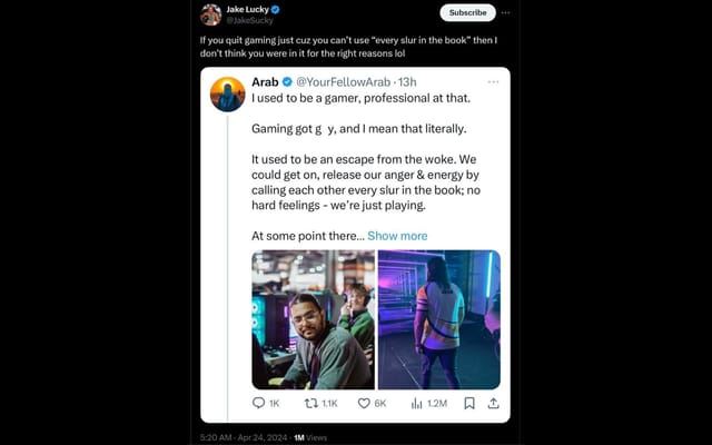 "Gaming got g*y, and I mean that literally" - Streamer YourFellowArab ...