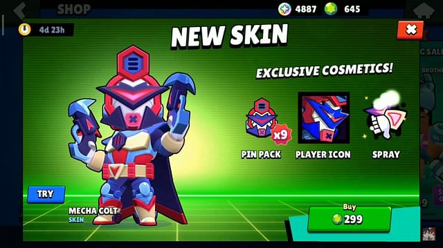 Brawl Stars Mecha Colt Skin Cost Design And More
