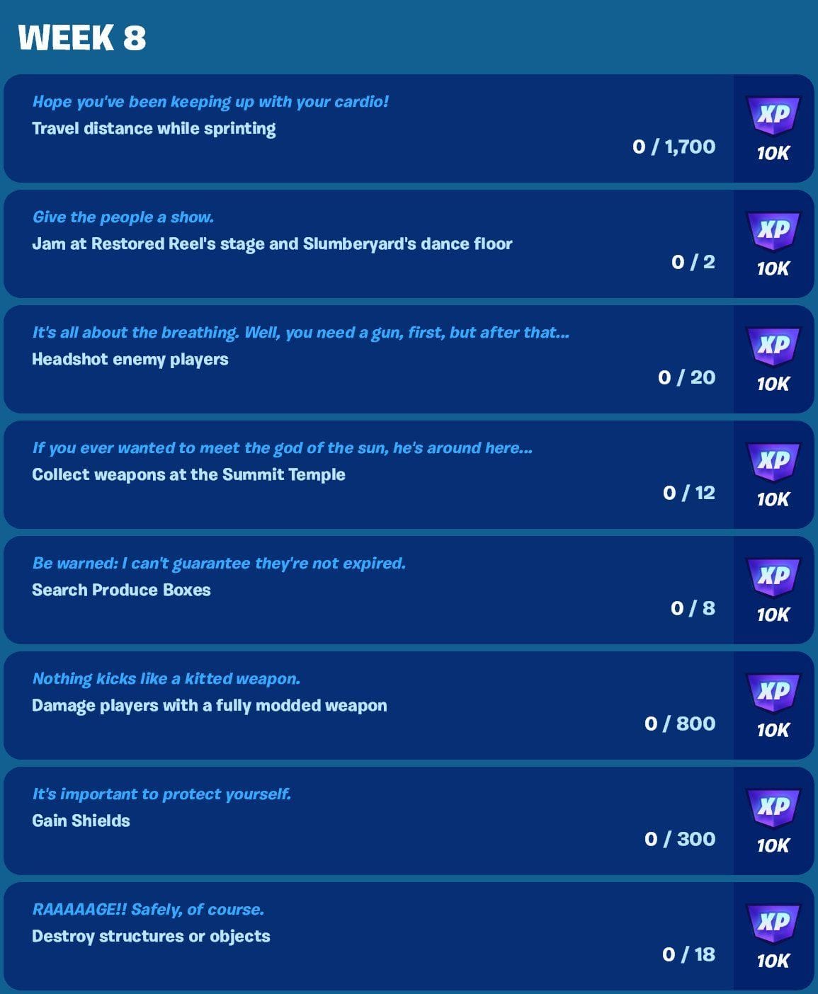 All Fortnite Chapter 5 Season 2 Weekly Quests: Full list of Challenges and rewards