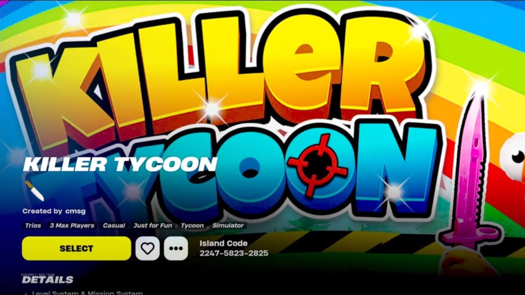 Fortnite Killer Tycoon: UEFN map code, how to play, and more