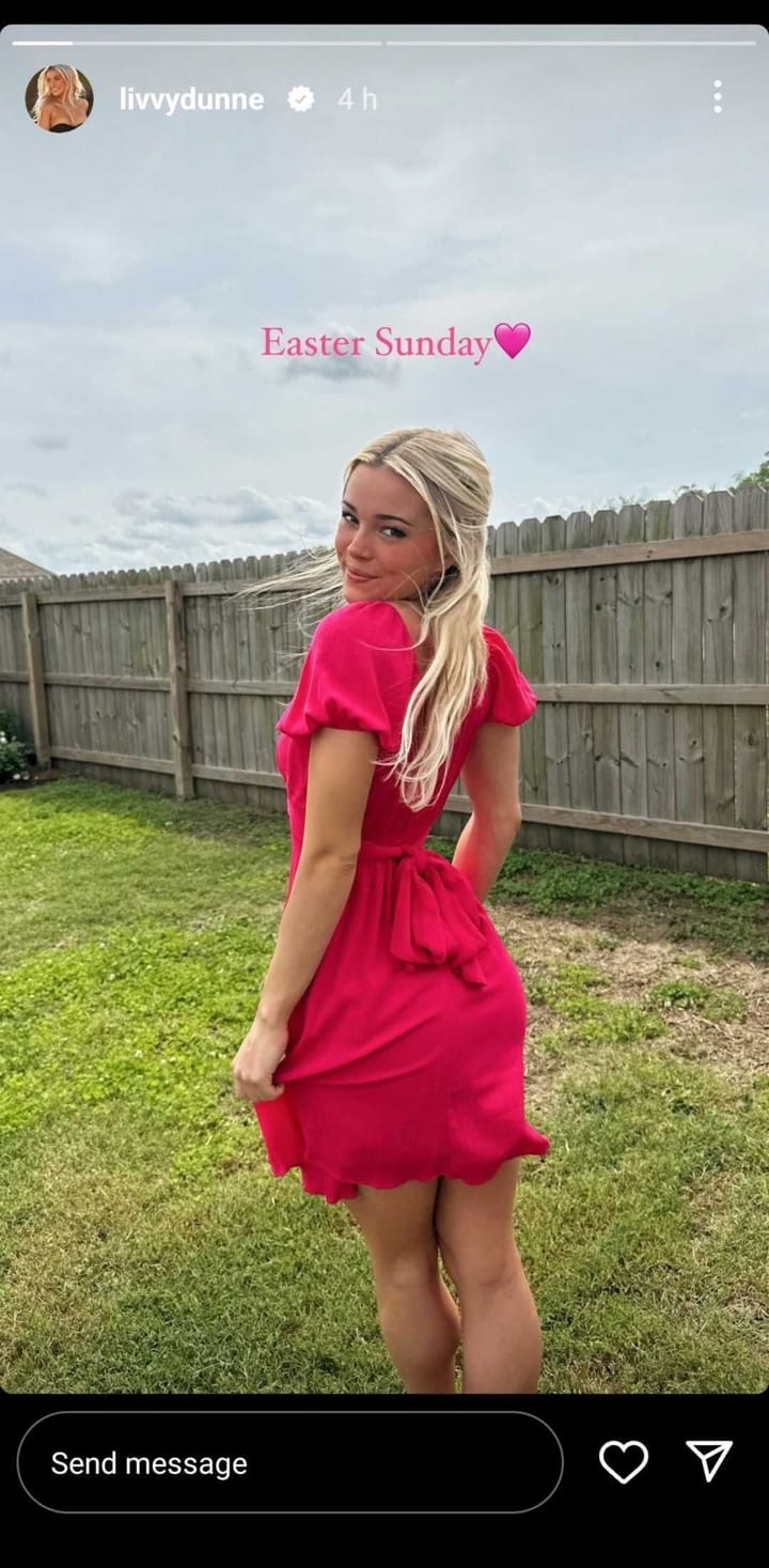 Olivia Dunne shares a glimpse of her easter celebration with family