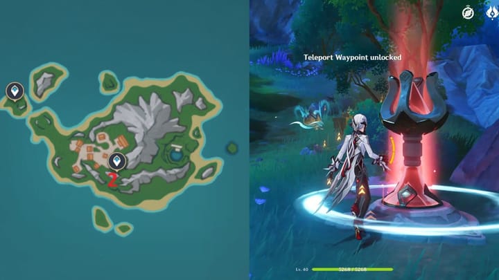 Genshin Impact Nostoi Region and Sea of Bygone Eras teleport waypoints ...
