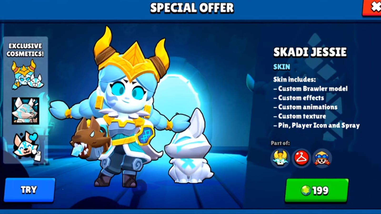 Brawl Stars Skadi Jessie skin: Cost, design, and more