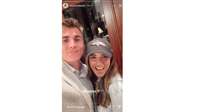 PHOTO: Bo Nix’s wife Izzy Nix couldn't contain excitement as Broncos ...