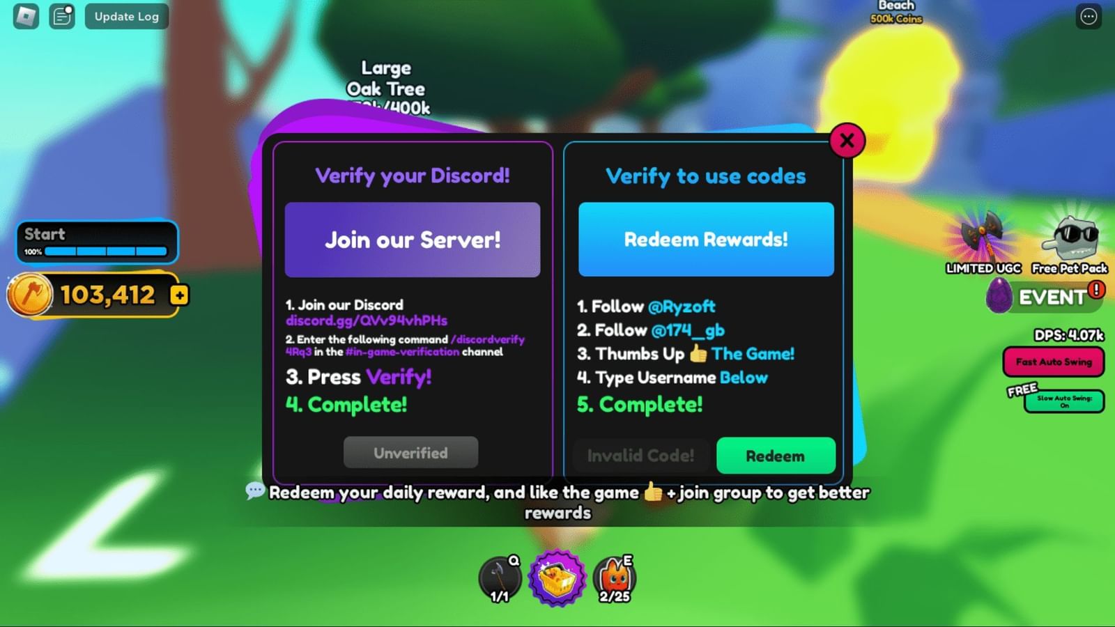 Lumber Legends Simulator Codes