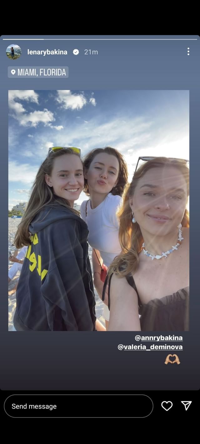 Elena Rybakina stays back in Miami to enjoy the beach with her sister ...