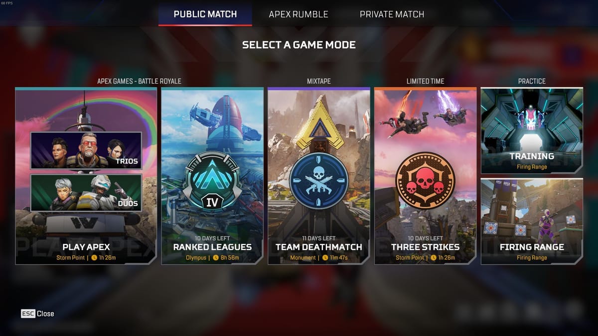 How to enable third person in Apex Legends