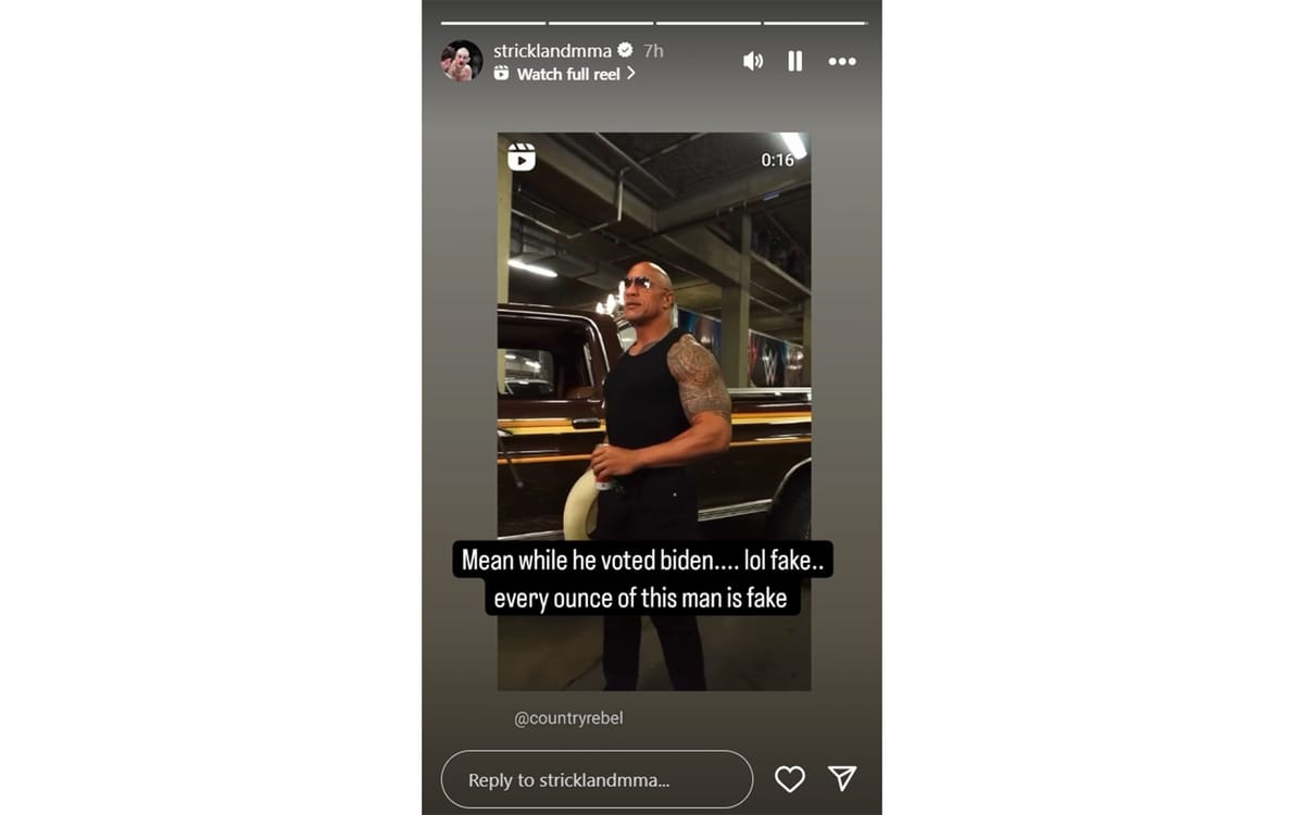 Dwayne Johnson: "Every ounce of this man is fake" - Sean Strickland ...