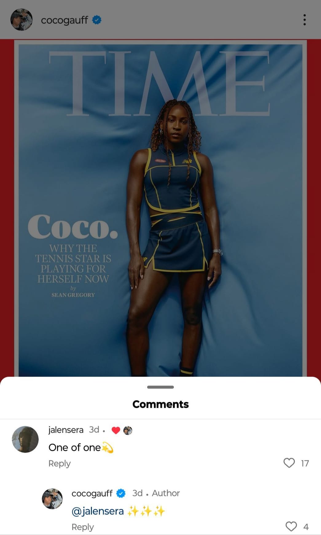 Coco Gauff receives delightful response from Jalen Sera as she ...