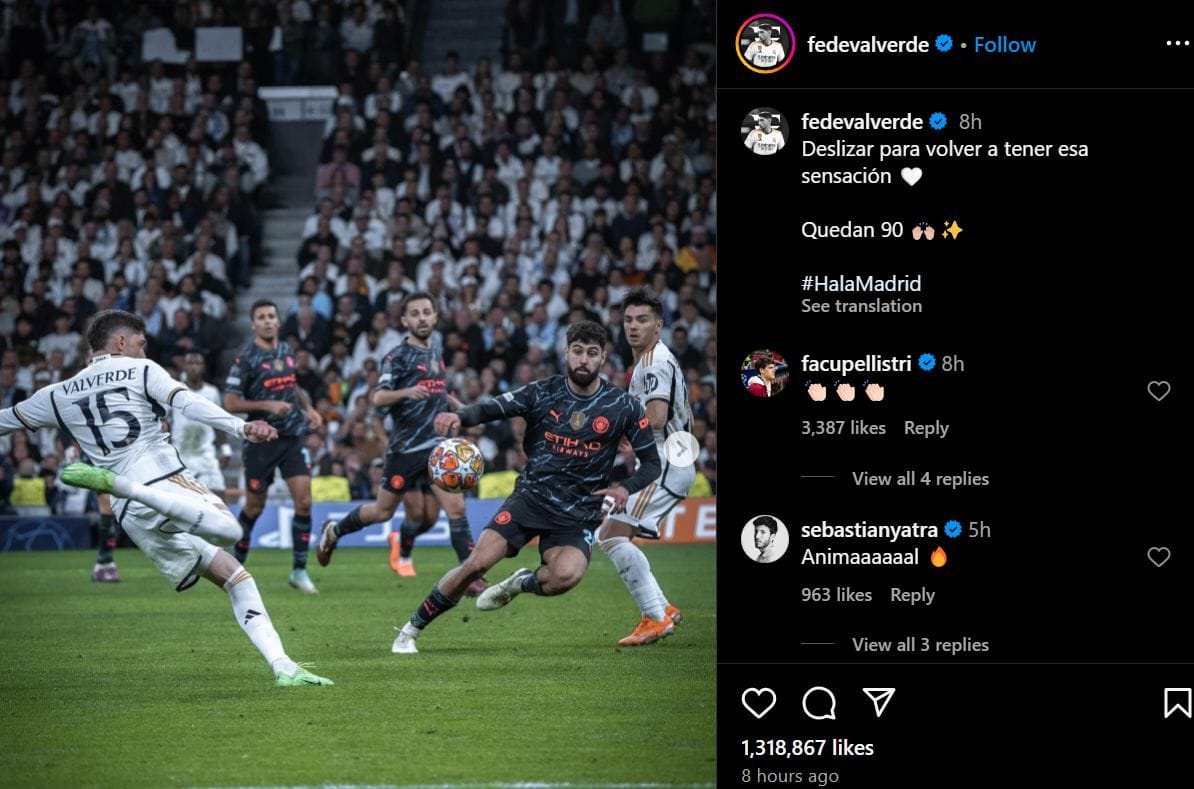 Real Madrid star Fede Valverde comes up with brilliant Instagram post ...