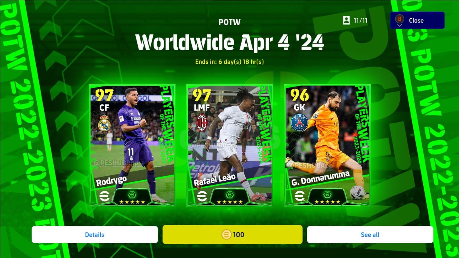 All eFootball 2024 POTW cards explained (April 4, 2024)