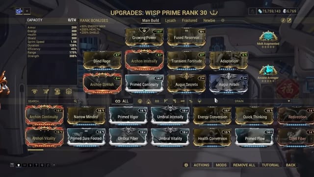 Warframe: Wisp build guide (mod setup and Helminth options)