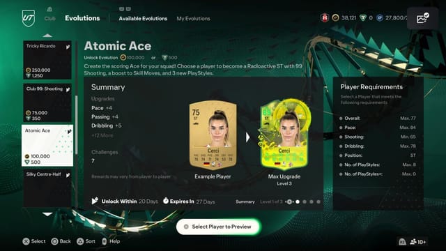 EA FC 24 Atomic Ace Evolution guide: Best players to use, all upgrades ...