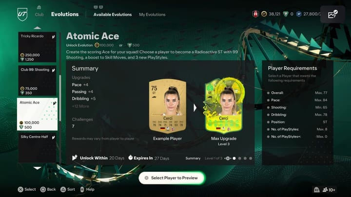 EA FC 24 Atomic Ace Evolution guide: Best players to use, all upgrades ...
