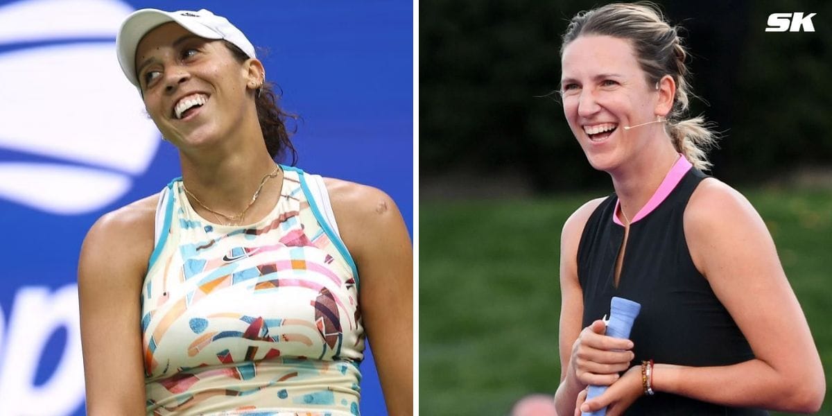 Victoria Azarenka shares a laugh with Madison Keys ahead of Madrid Open ...