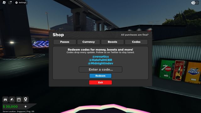 Midnight Chasers codes (December 2025)