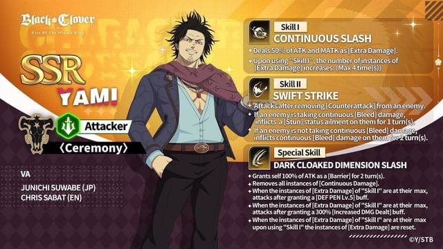 Best Black Clover M Ceremony Yami build: Gear set, best upgrades, and more