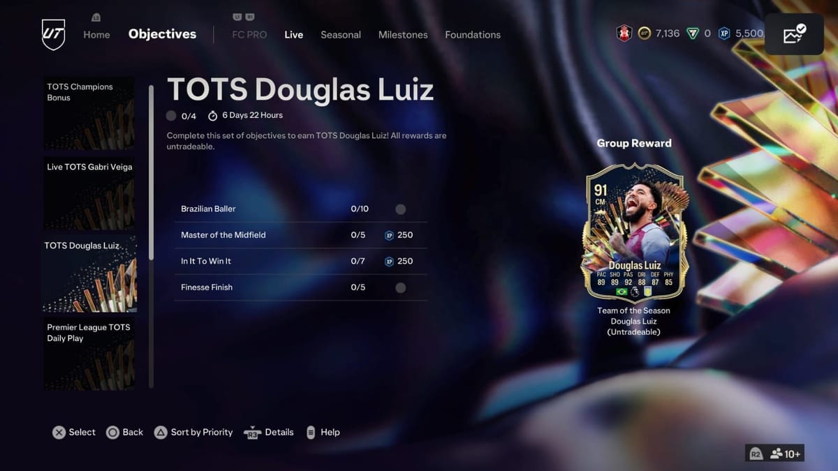 How to earn the EA FC 24 Douglas Luiz TOTS card for free in Ultimate Team?