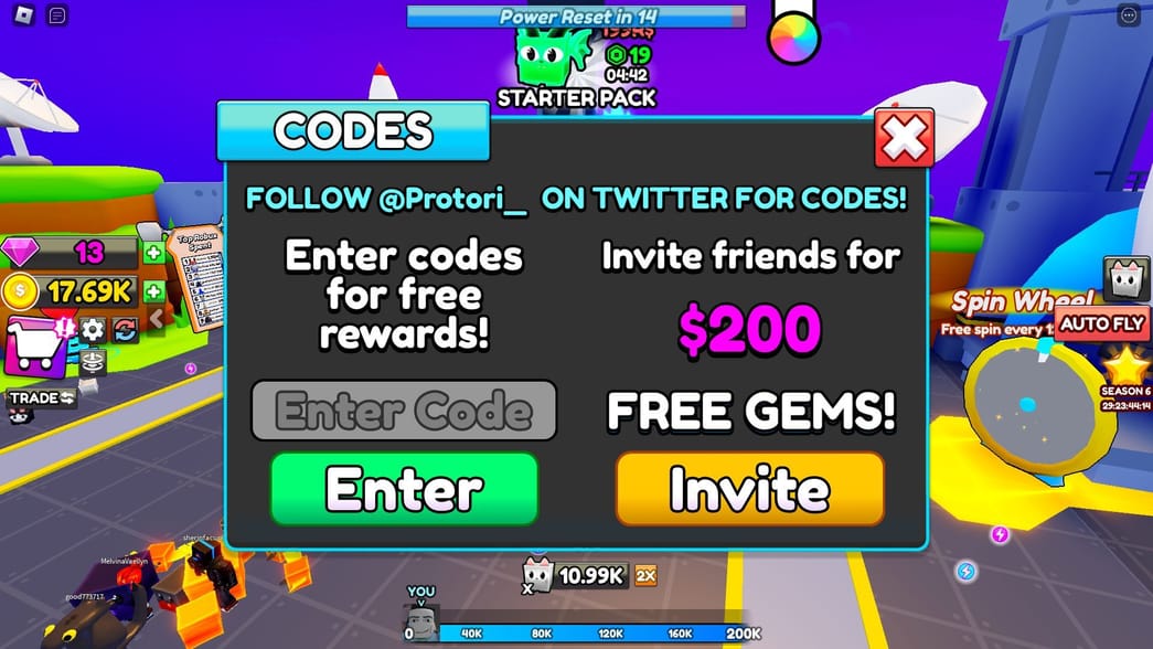 Ride a Cart Simulator codes