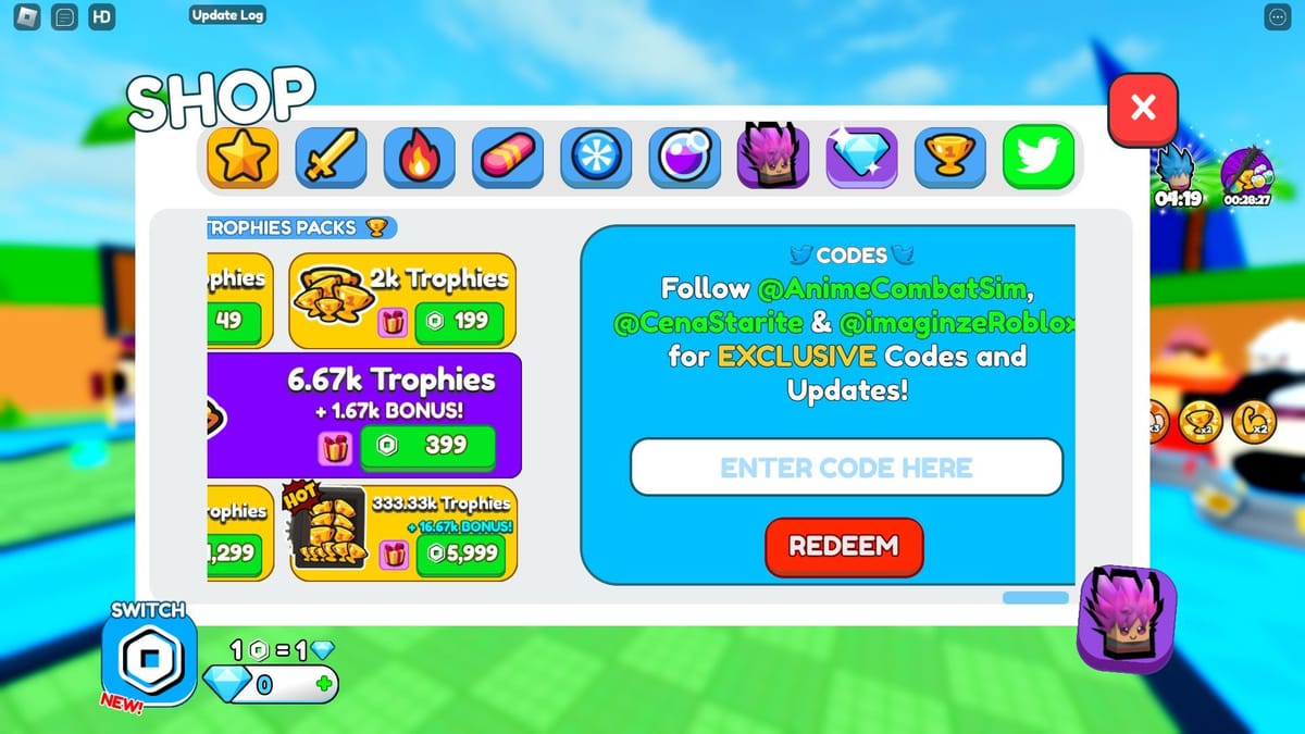 Anime Combats Simulator codes