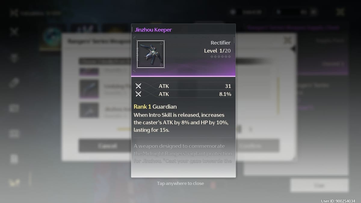 Best Rangers' series weapon in Wuthering Waves