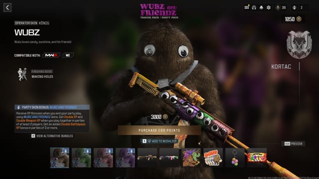 Wubz and Friendz Party Pack in MW3 and Warzone: Price, what's included ...