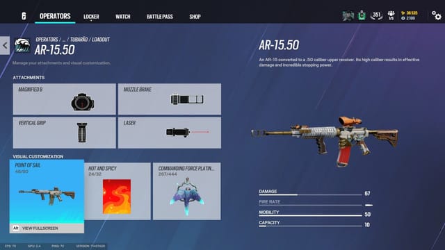 Best Tubarão loadout: Best Tubarão loadout in Rainbow Six Siege