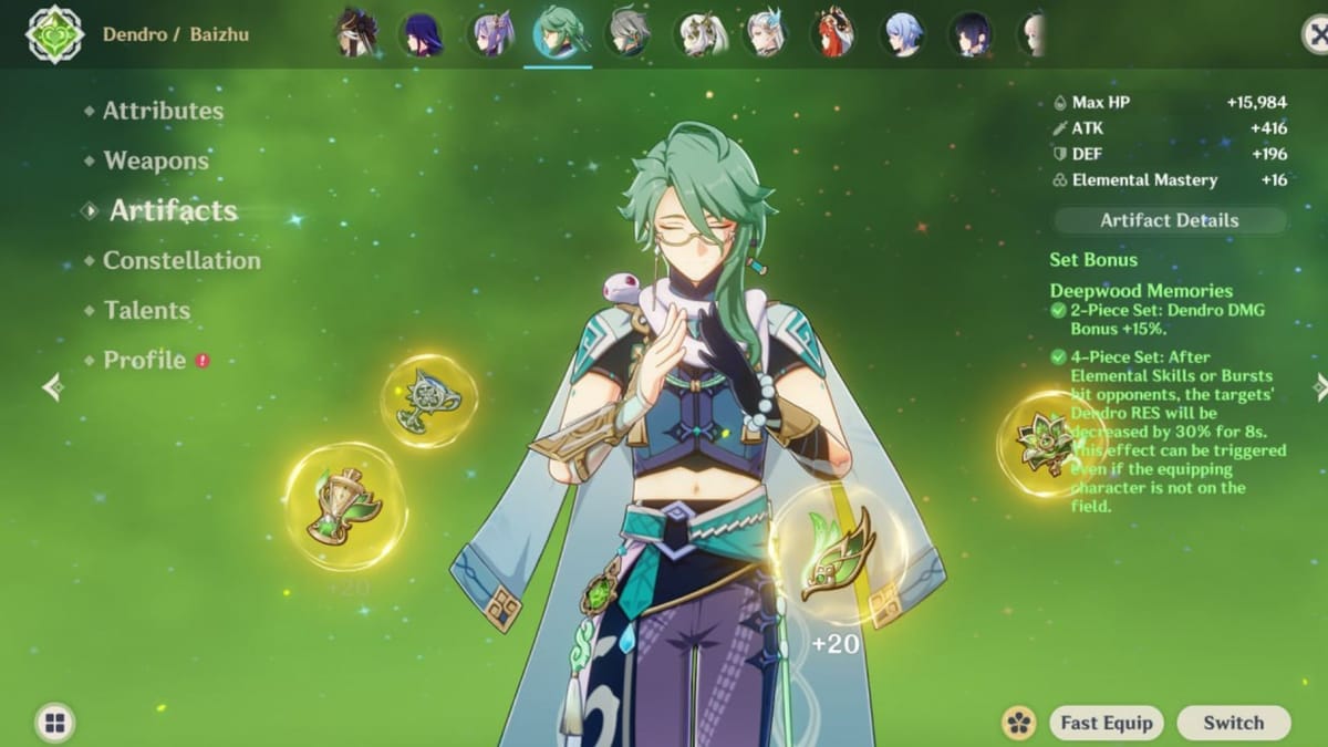 Genshin Impact Baizhu build guide: Best artifacts, stats, talents ...