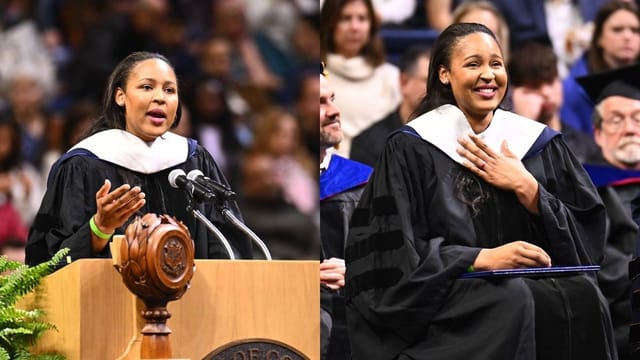 IN PHOTOS: WNBA legend Maya Moore returns to UConn as commencement ...