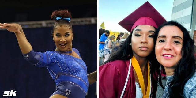 Jordan Chiles' mother reacts to the gymnast's all-around bronze medal ...