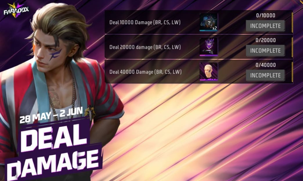 Deal Damage: Free Fire MAX में Paradox फेसपेंट मुफ्त में किस तरह से ...