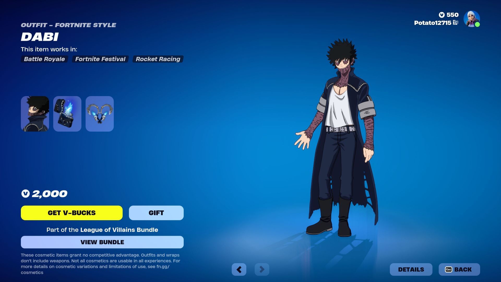 How to get Himiko Toga, Tomura Shigaraki, and Dabi skins in Fortnite