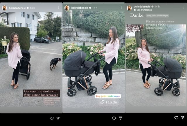 In Pictures: Belinda Bencic shares glimpses as she takes newborn baby daughter Bella on her ...