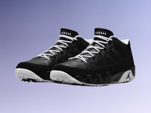 air jordan 9 barons: Air Jordan 9 Golf Barons shoes: Detailed look