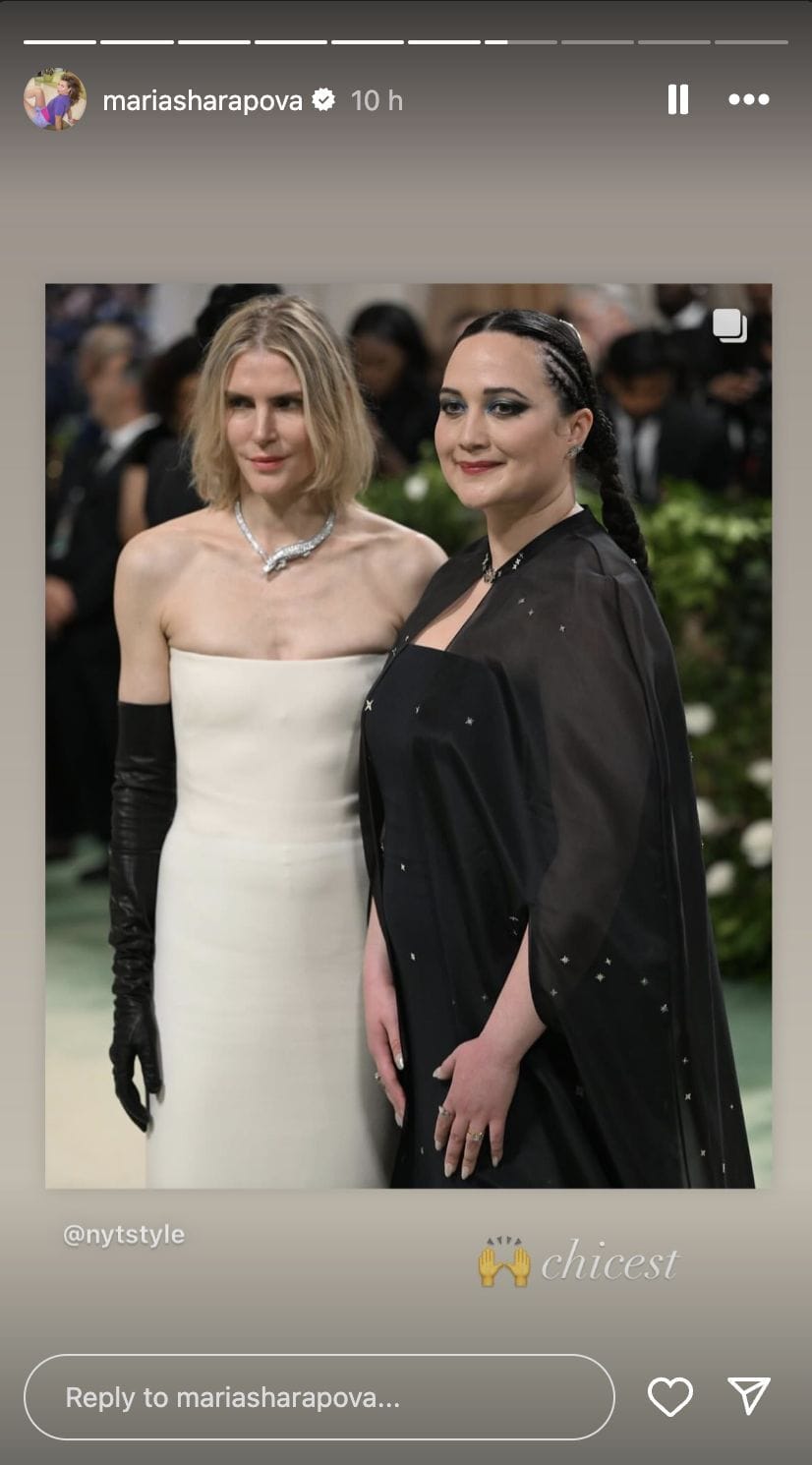 Maria Sharapova raves about Lily Gladstone's "chicest" Met Gala 2024 ...