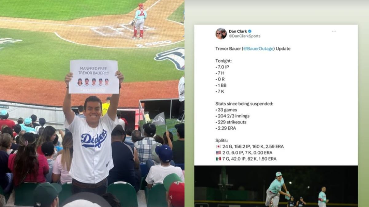 In Photos: Trevor Bauer's agent Rachel Luba backs ex-MLB pitcher from stands in Leon's Mexican ...