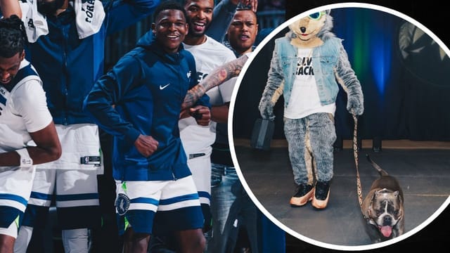 WATCH: Anthony Edwards' dog Ant Jr. in attendance for Nuggets ...