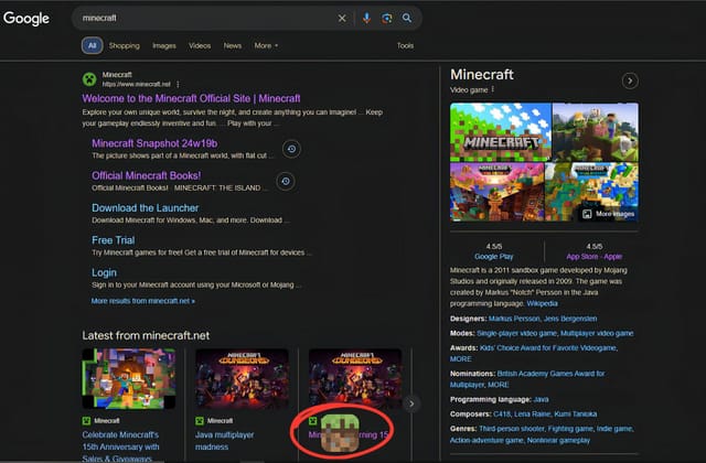 Google Minecraft Easter egg: All you need to know
