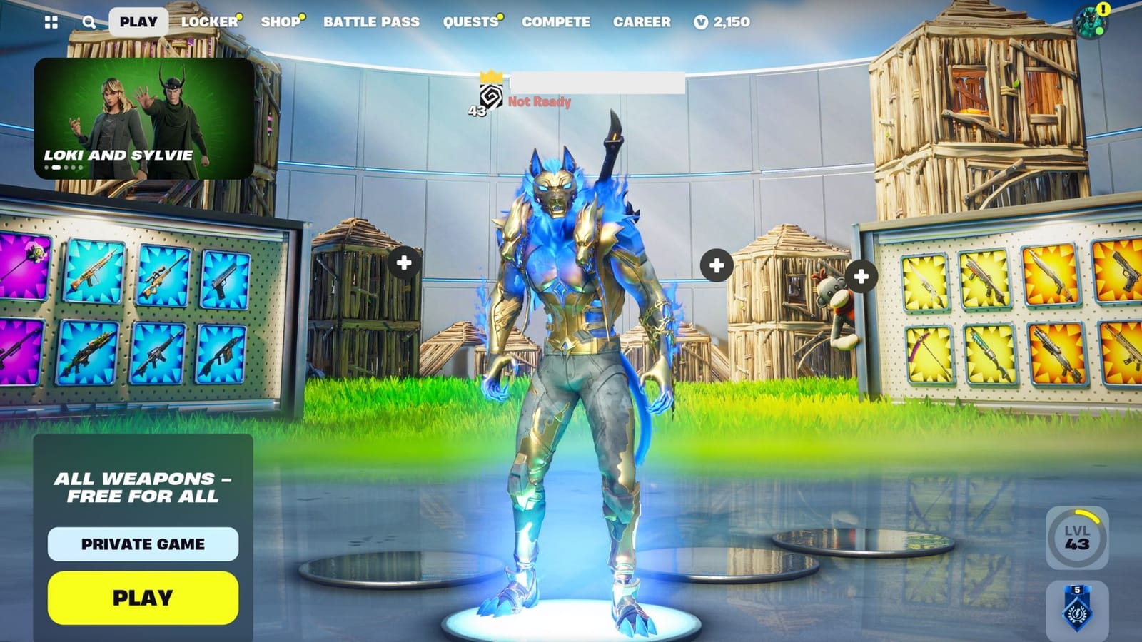 Fortnite All Weapons Free For All: UEFN map code, how to play, and more