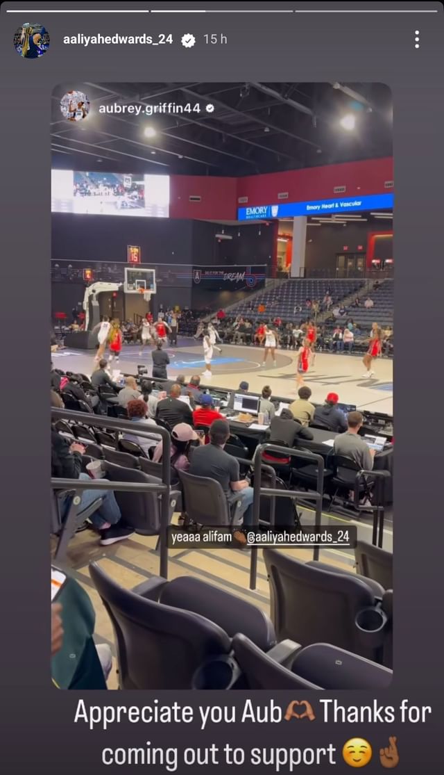 UConn star Aubrey Griffin shows support for former teammate Aaliyah Edwards during preseason ...