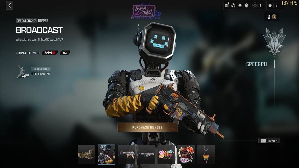 Trash Talk 2.0 Ultra Skin Pro Pack in MW3 and Warzone: Price, what's ...