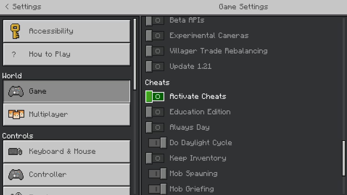 How to freeze time in Minecraft Bedrock