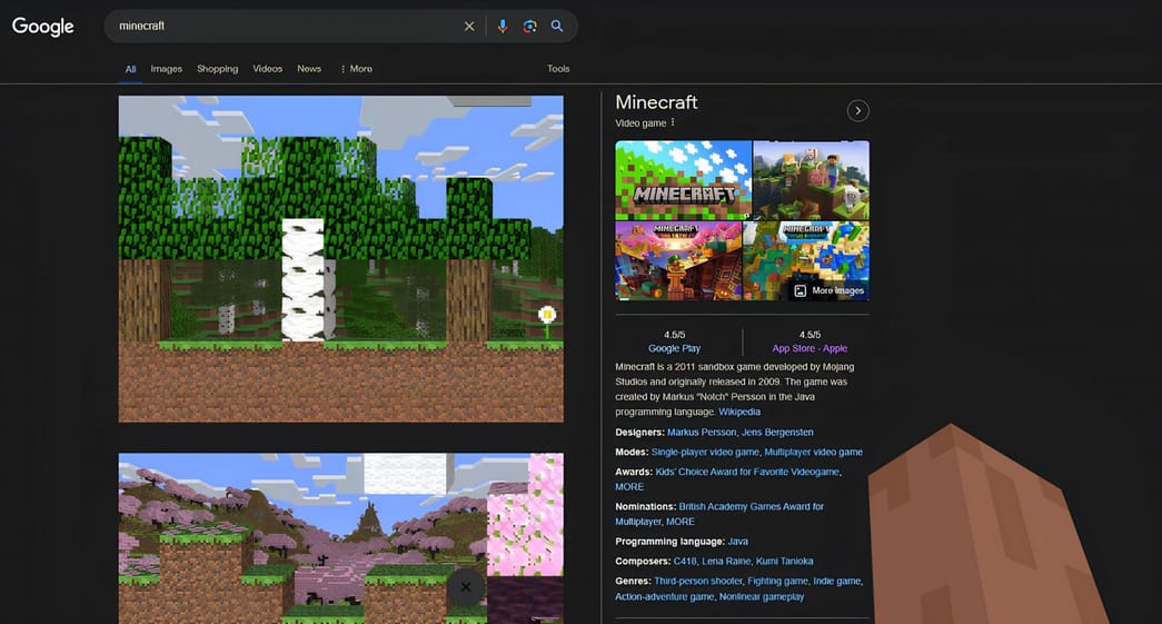 Google Minecraft Easter egg: All you need to know