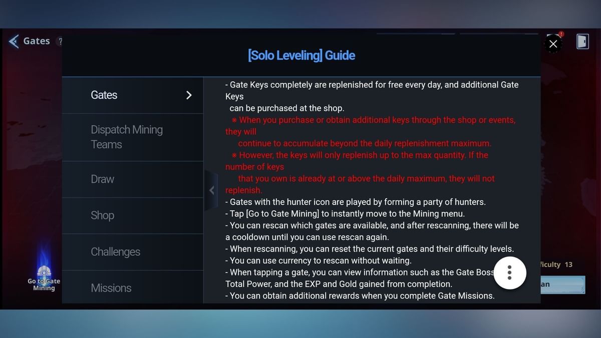 How to get and use gate keys in Solo Leveling Arise