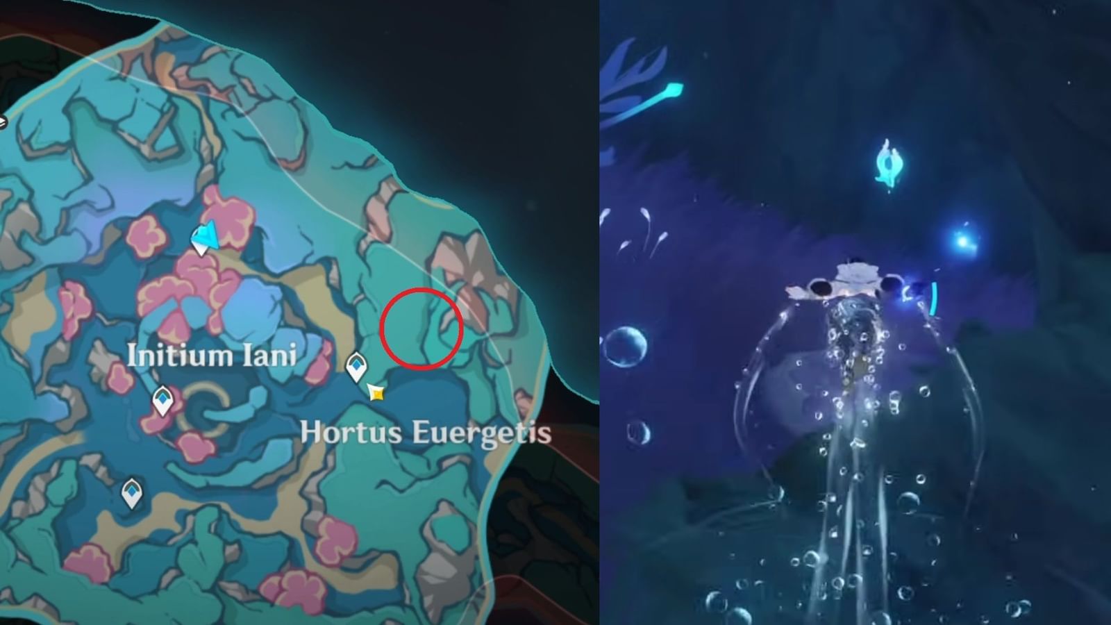 Genshin Impact Sea of Bygone Eras (west map) Hydroculus locations